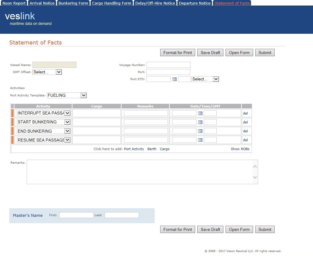 Veslink - Standard Forms